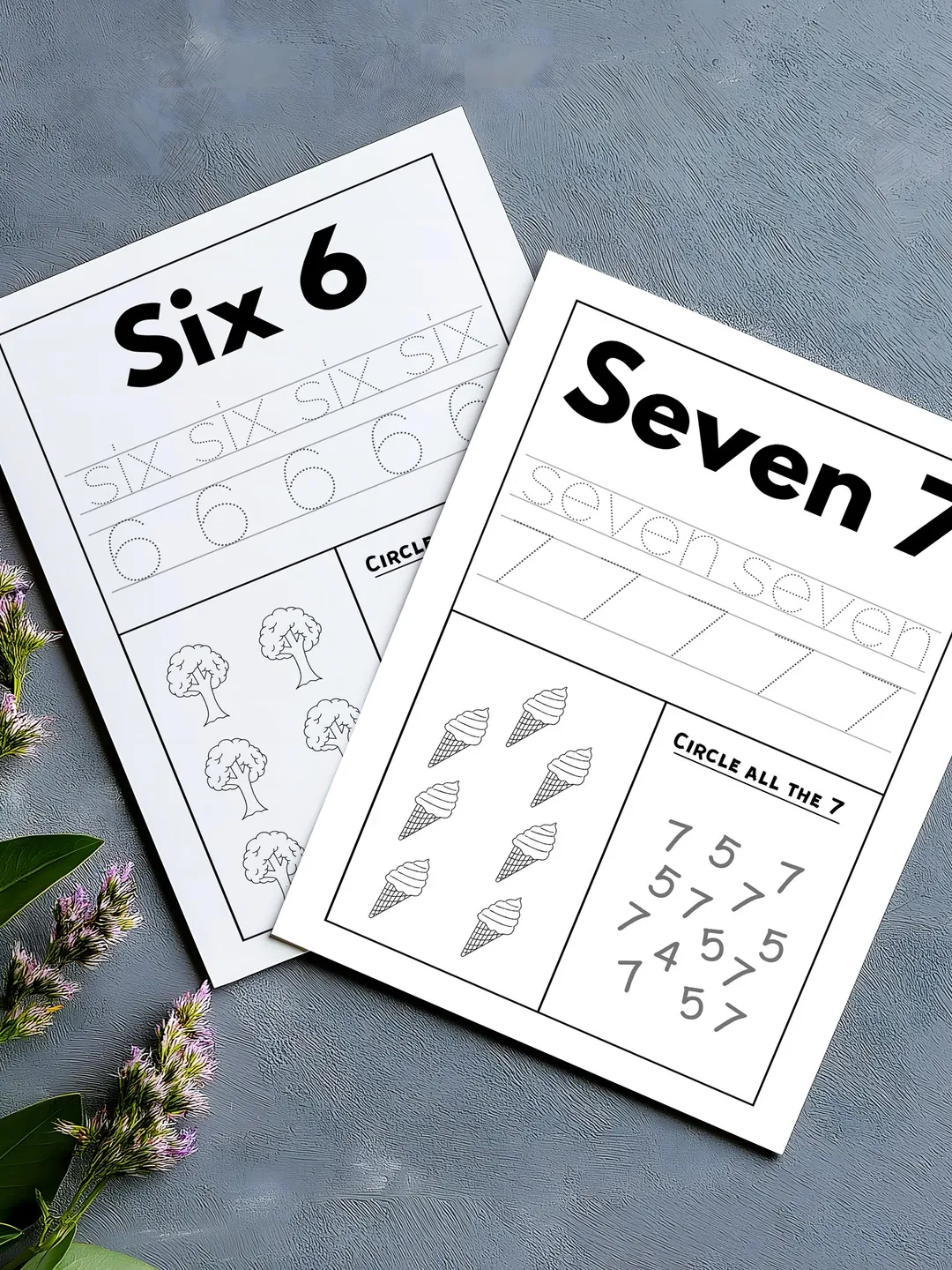 Number Tracing 1-10 Preschool Worksheet | Counting Worksheets for Early ...
