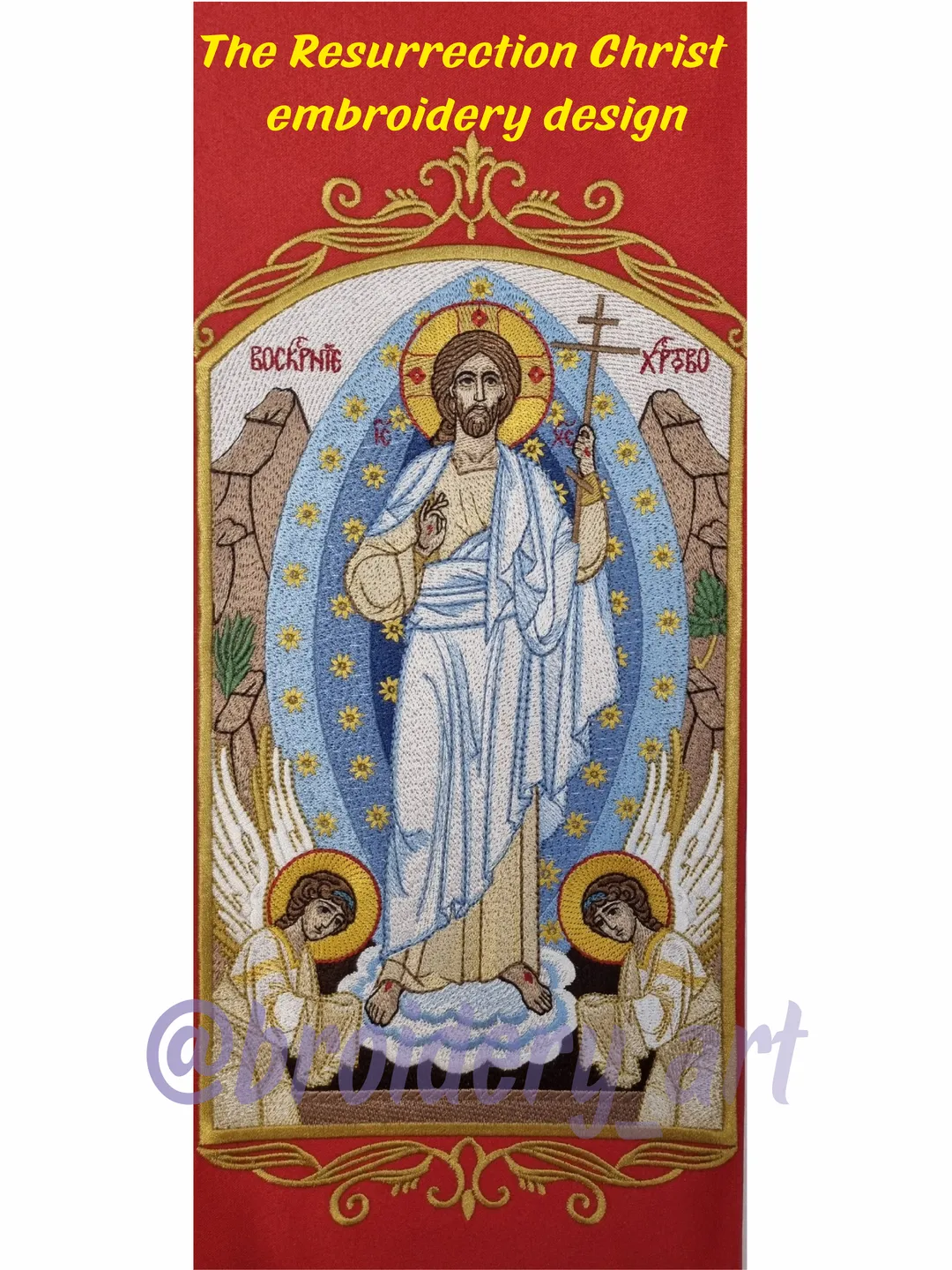 The Resurrection Christ embroidery design