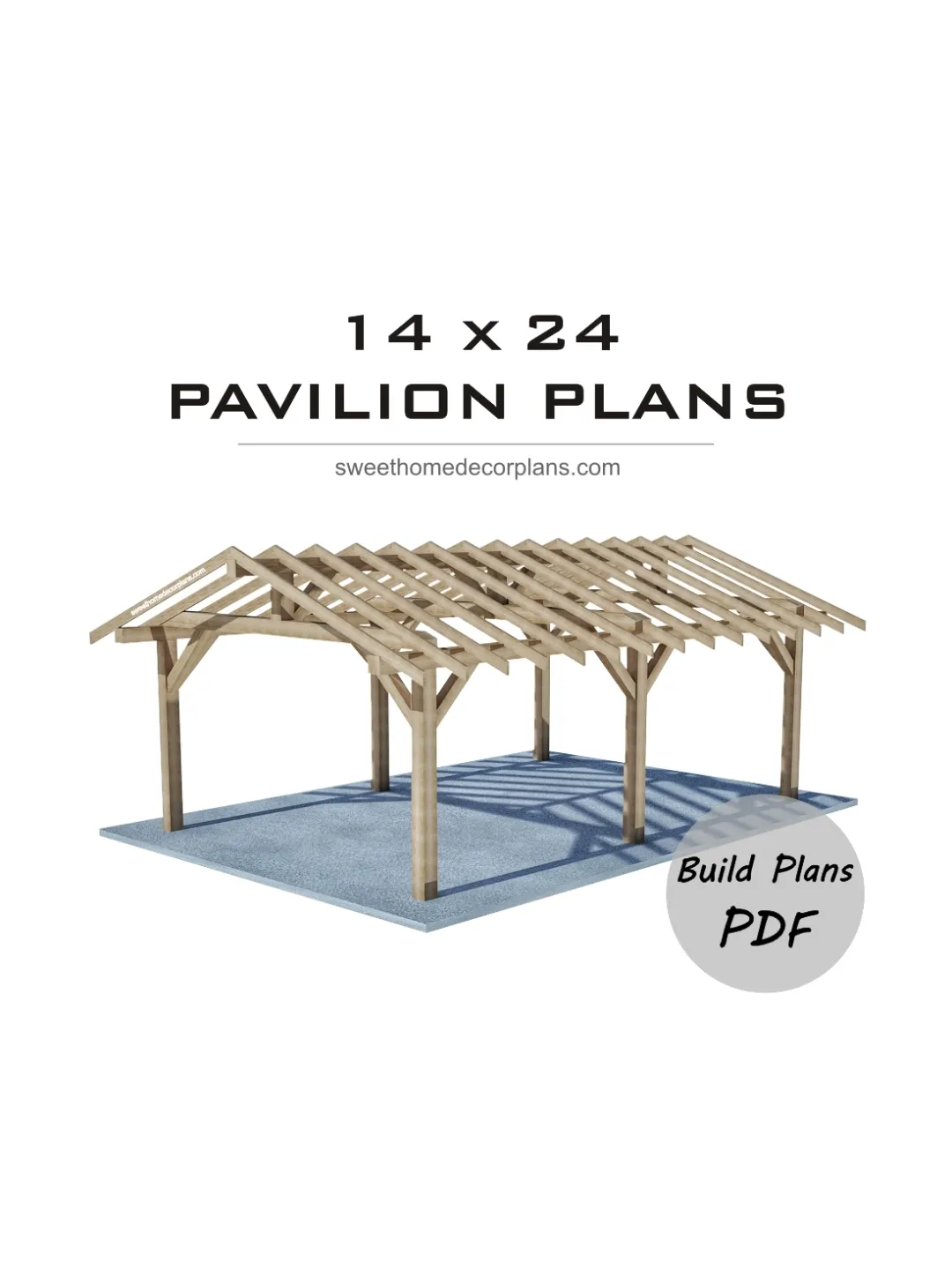 Diy 14 x 24 gable pavilion plans pdf. Carport pdf plans. Wooden outdoor ...