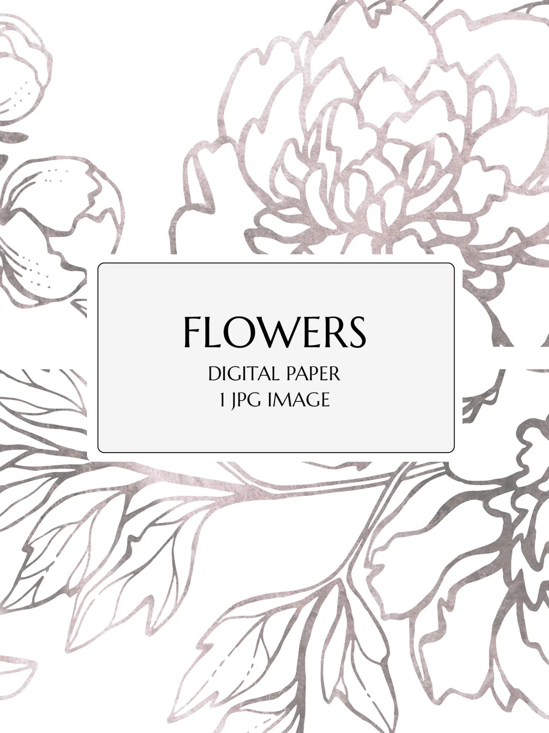 Flower Digital Paper, Pattern Flower Digital Paper, Flower Background ...