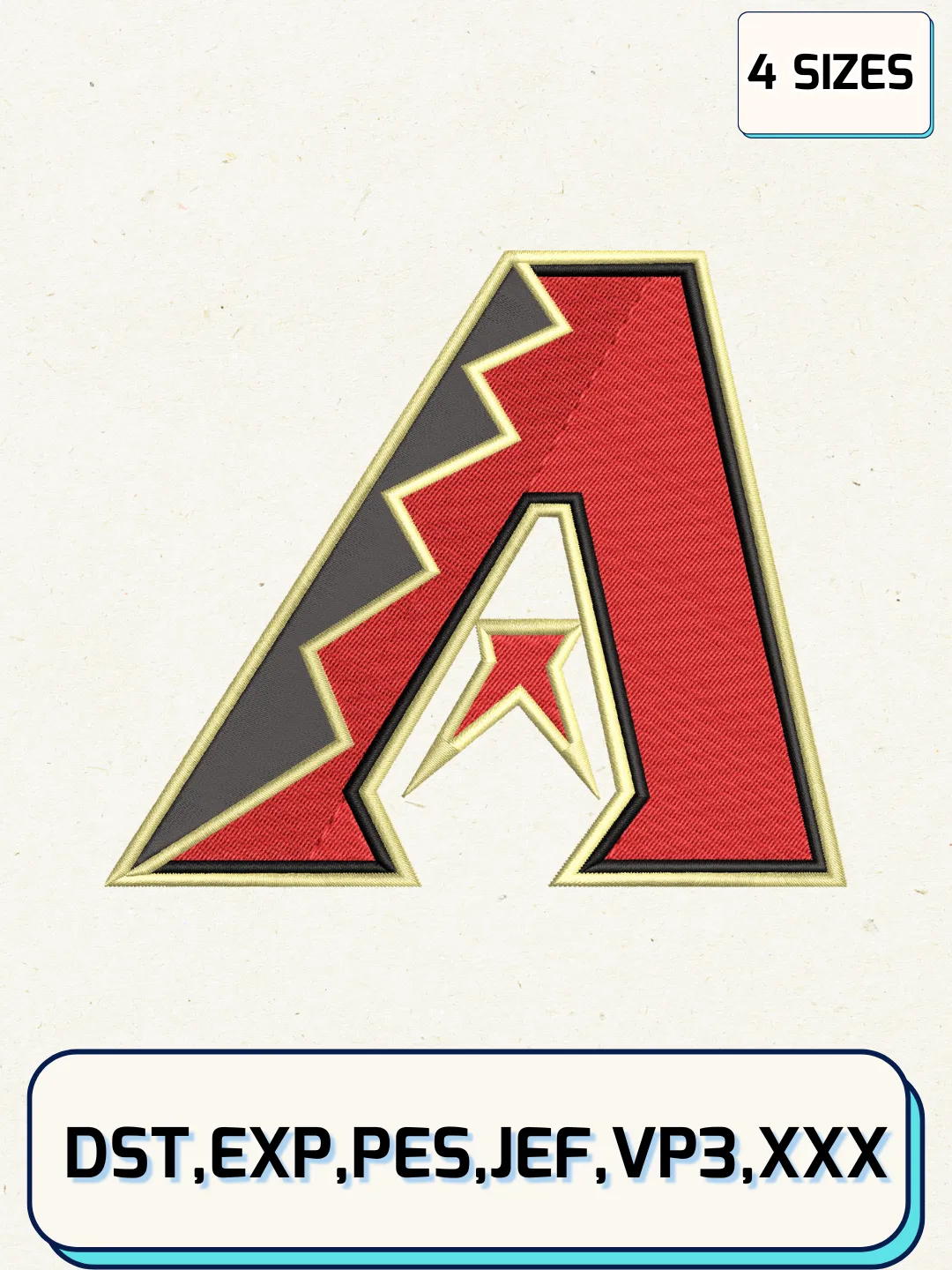 Arizona Diamondbacks Logos Embroidery Design Files, MLB Logos ...