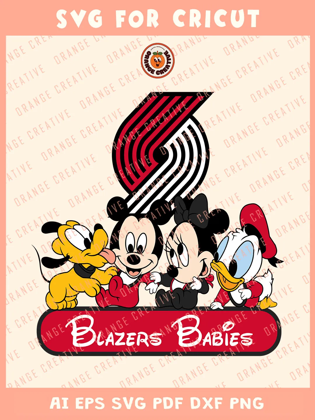 NBA Blazers Babies Svg Files, NBA Team x Mickey Svg Designs, NBA ...