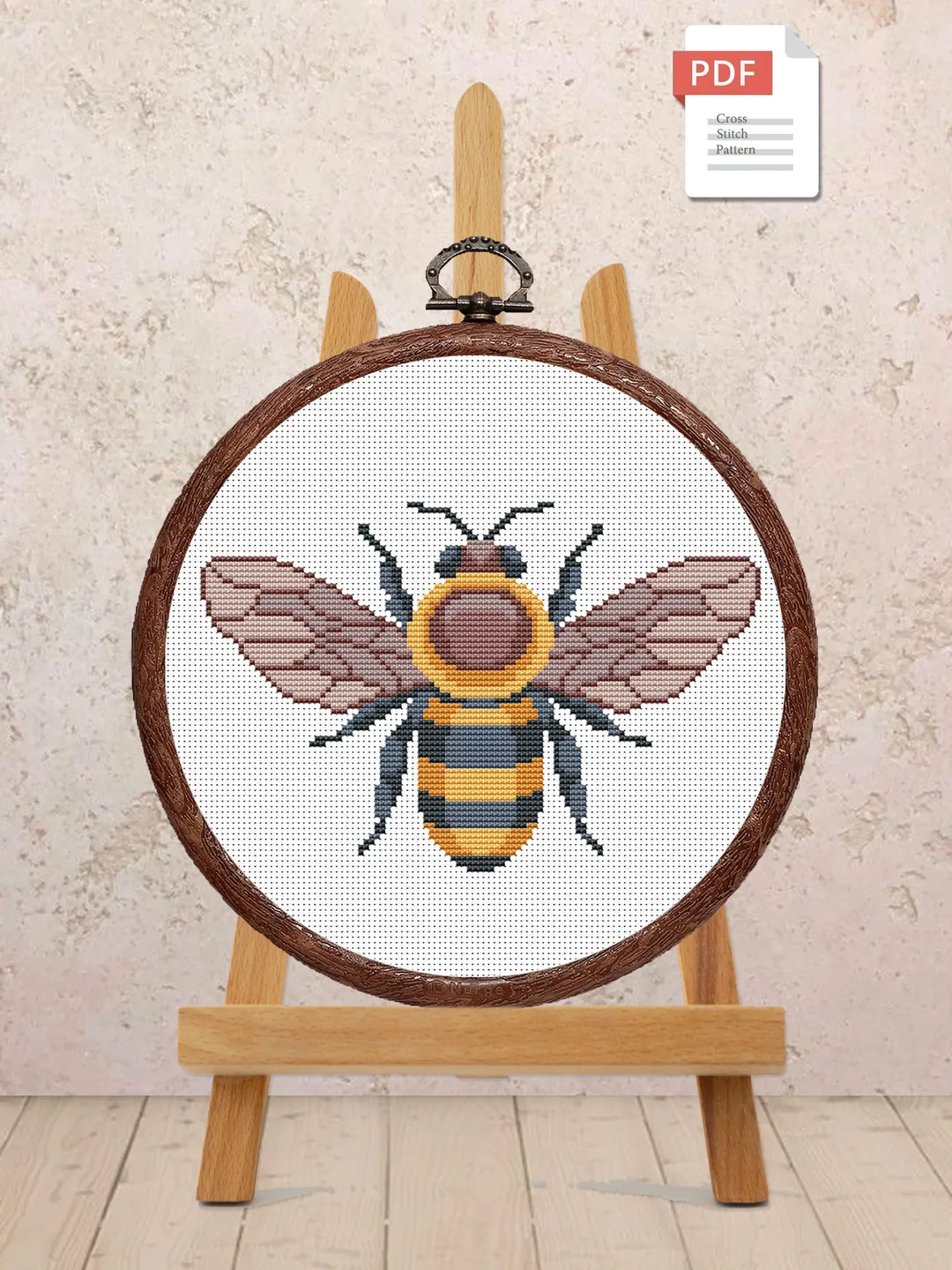 Bee cross stitch pattern Sunflower cross stitch pattern Bookmarks set of 2