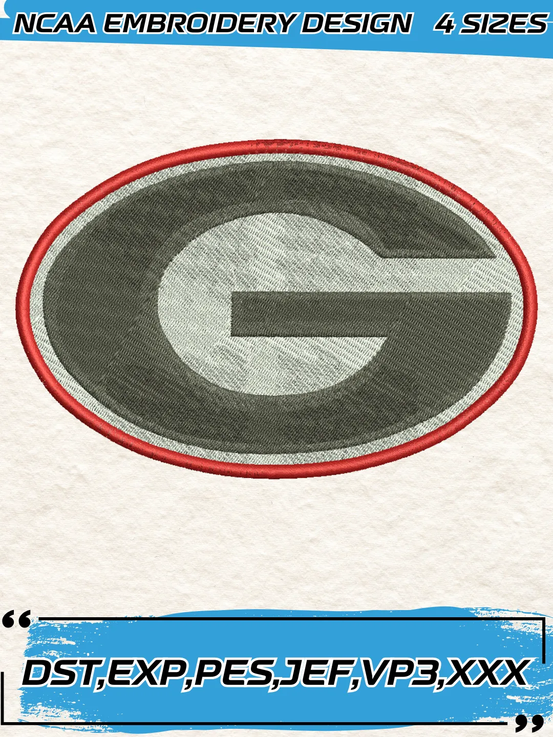 Georgia Athletics Logo Embroidery Design,NCAA Logo Embroidery Design ...