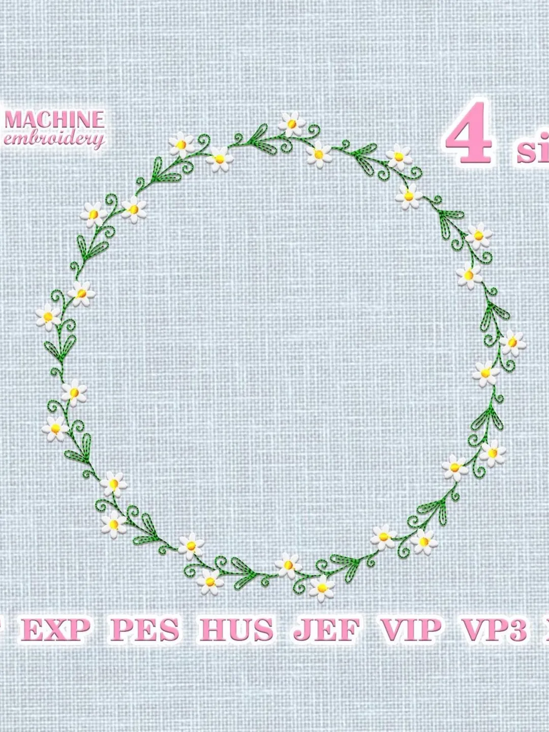 Side bow embroidery design Machine embroidery pattern 4 size Embroidery ...