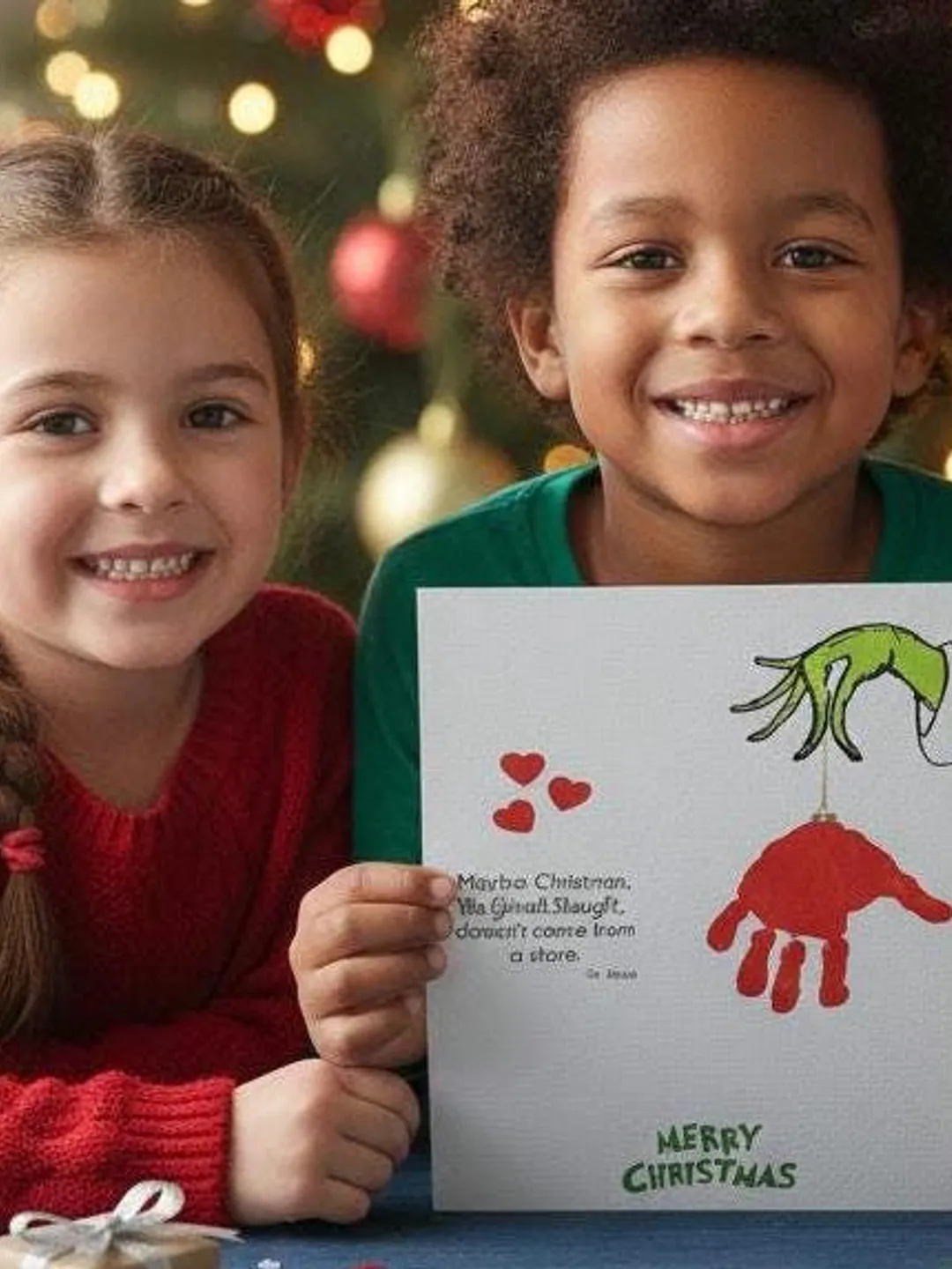 Christmas Handprint grinch Art Printable • Kids Holiday Handprint ...