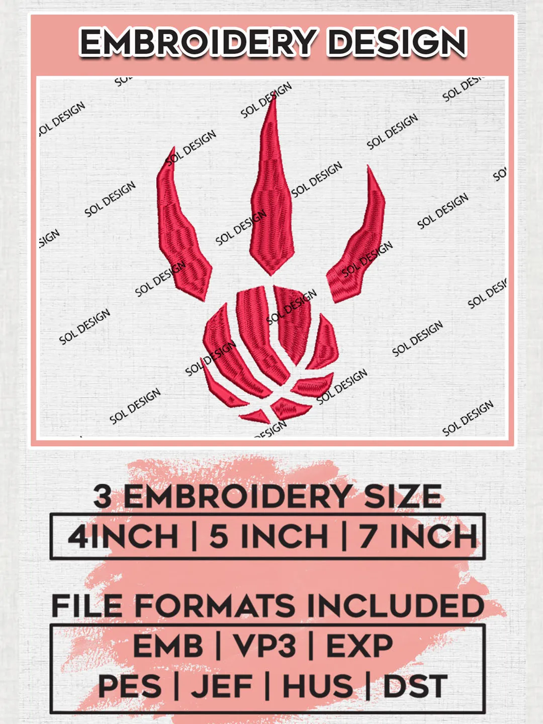 Toronto Raptors Embroidery Designs, NBA Logo Embroidery Files, NBA ...