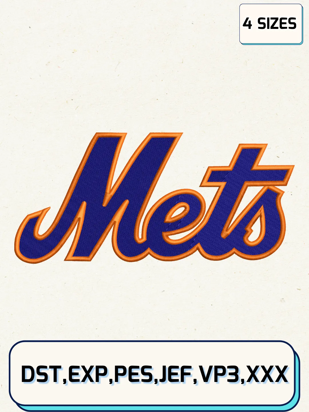 New York Mets Logos Embroidery Design Files, MLB Logos Embroidery ...