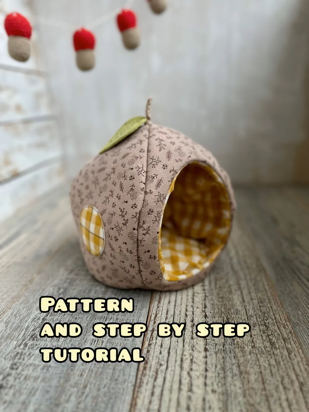 House Pear step by step sewing photo pattern. Home for small toys.