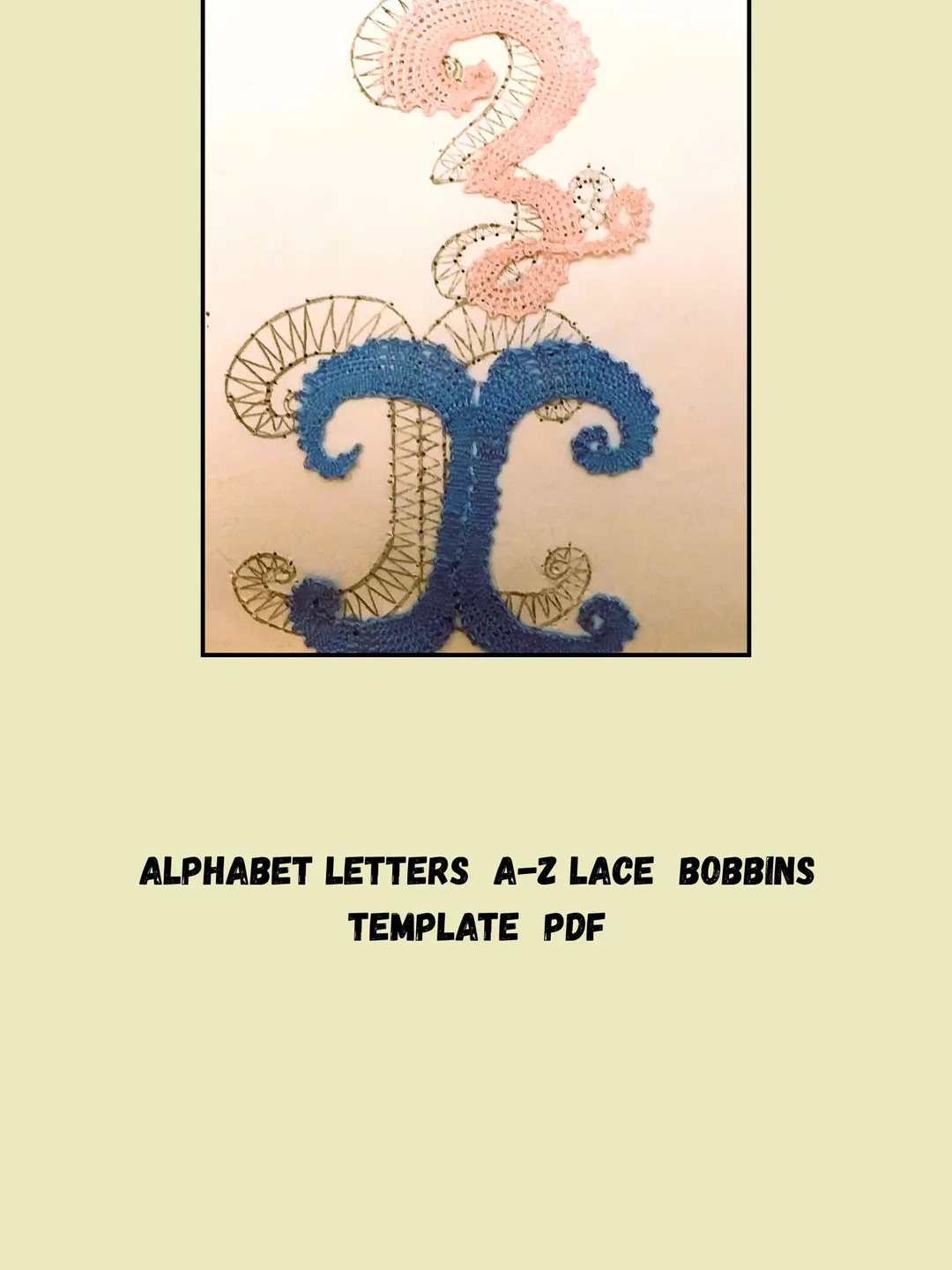 Alphabet Letters A-Z Lace Bobbins Template PDF