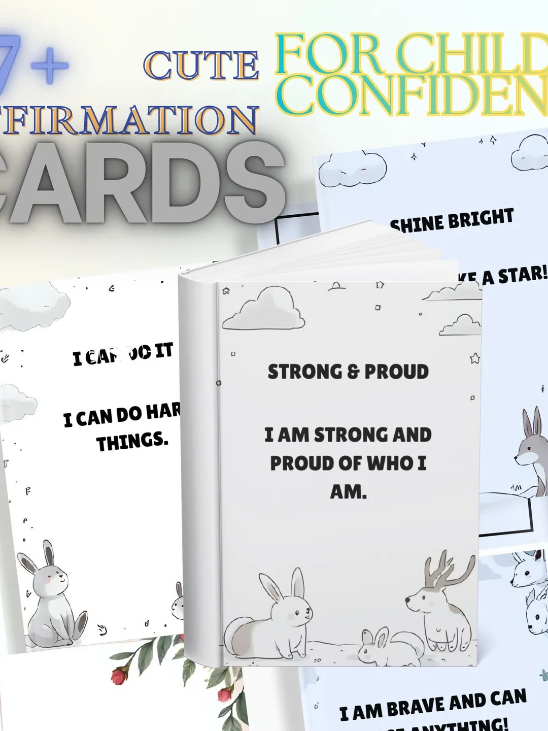 Affirmation Cards for Kids – Confidence Building Positivity Set for ...