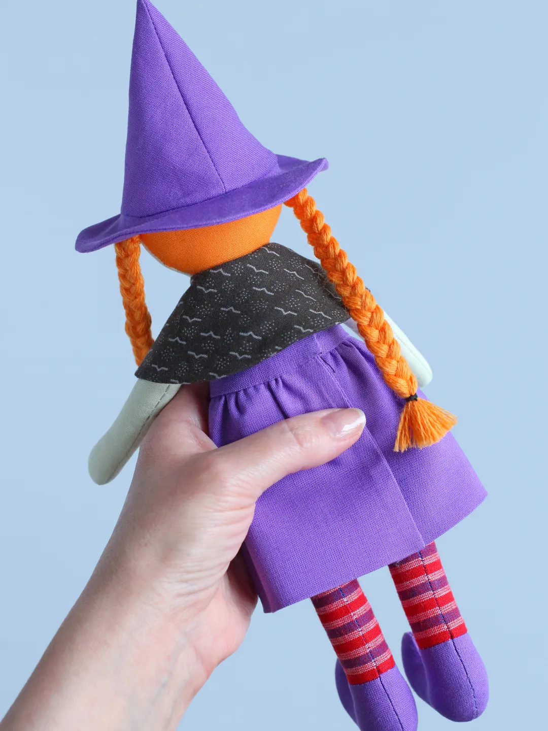 PDF Large Halloween Witch Rag Doll Sewing Pattern
