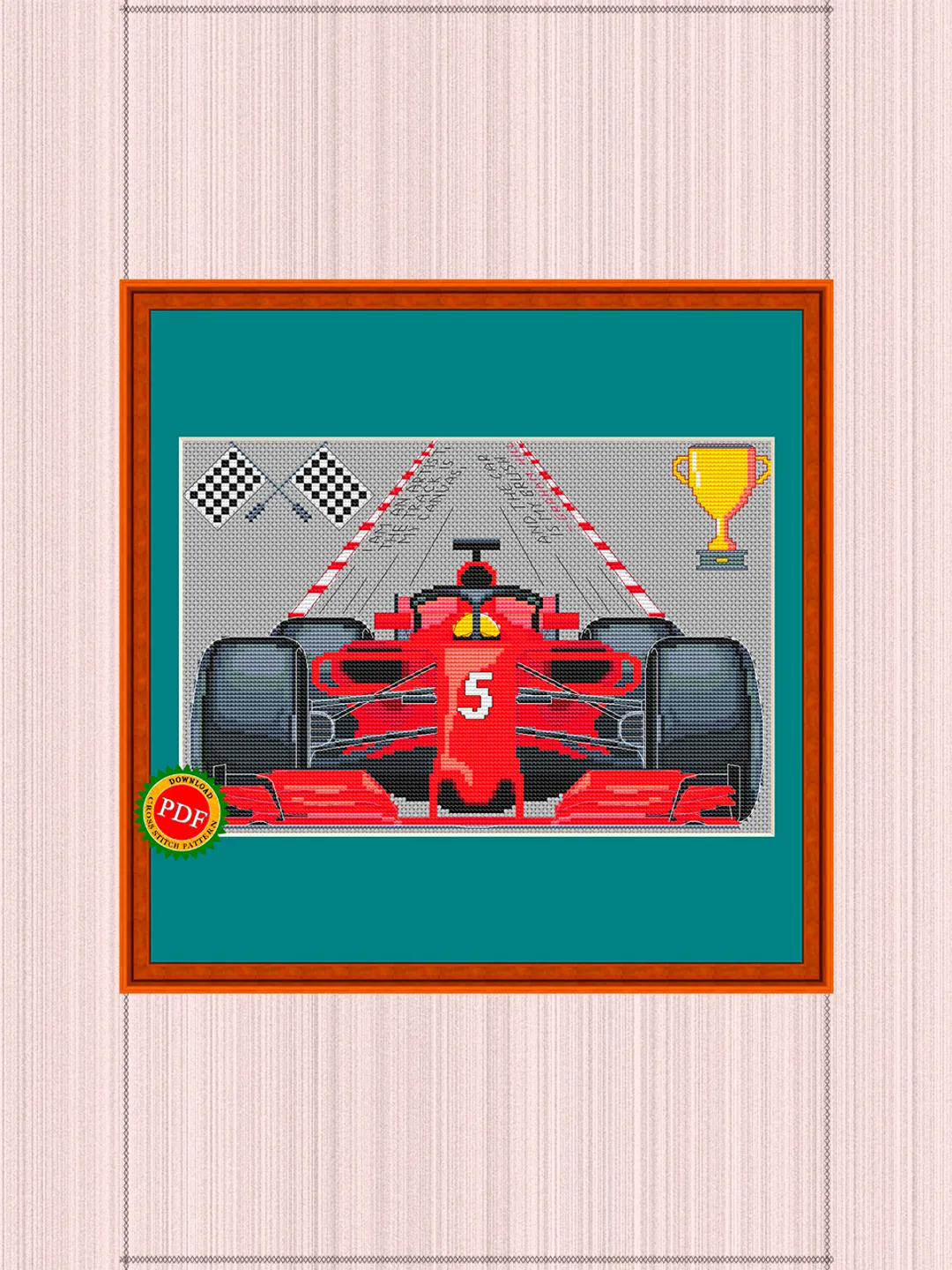 F1 Cross Stitch Pattern | Formula One Car | Formula 1