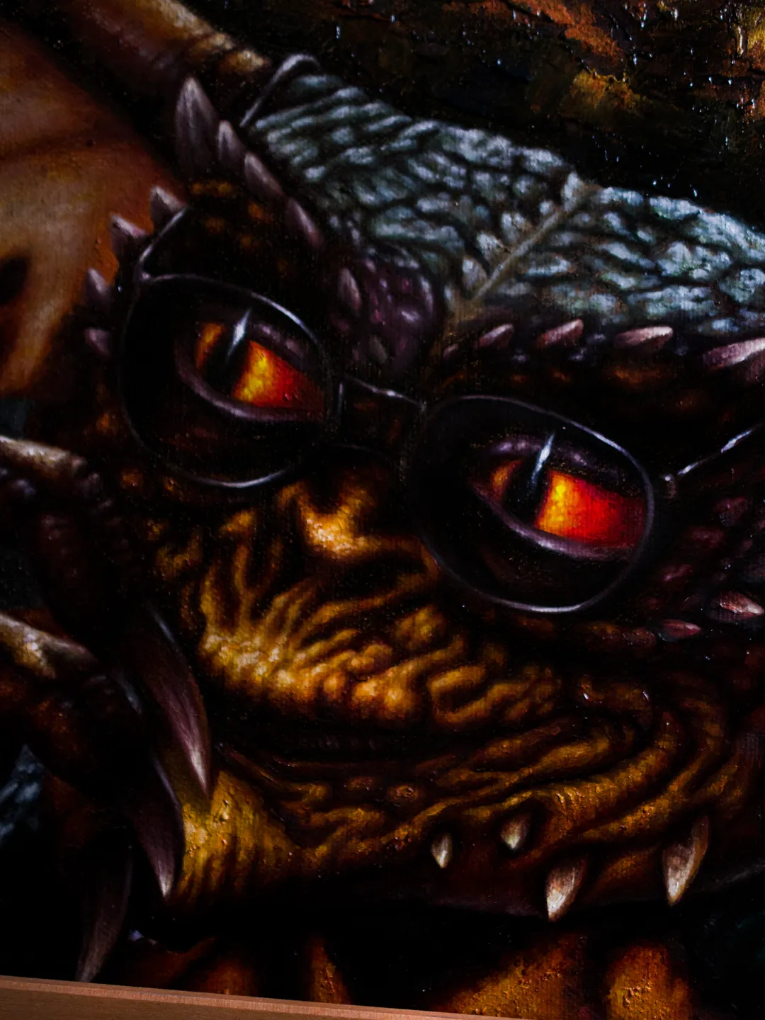 Original Oil painting The Brain Gremlin