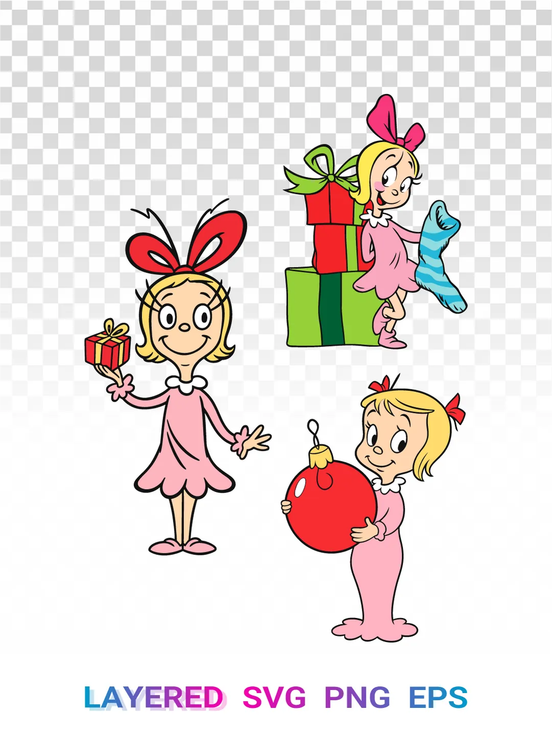 🎄 Cindy Lou Who Christmas SVG, Dr Seuss Whoville PNG Cricut