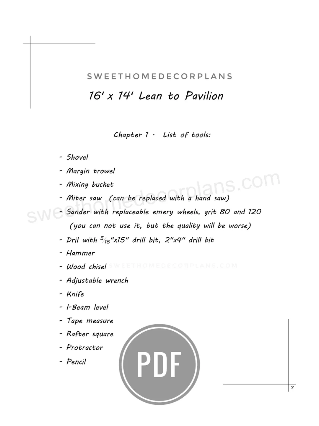 DIY 16 x 14 lean to pavilion plans pdf. Carport plans. Wooden covered ...