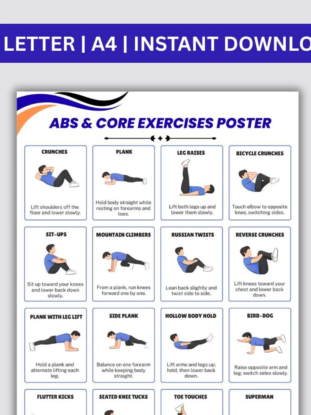 Tai Chi Chair Workouts Printable, Workout Plan PDF, Digital Download ...