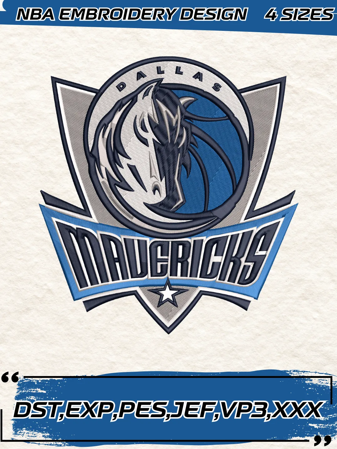 Logo Dallas Mavericks Embroidery Designs,NBA Logo Embroidery Files ...