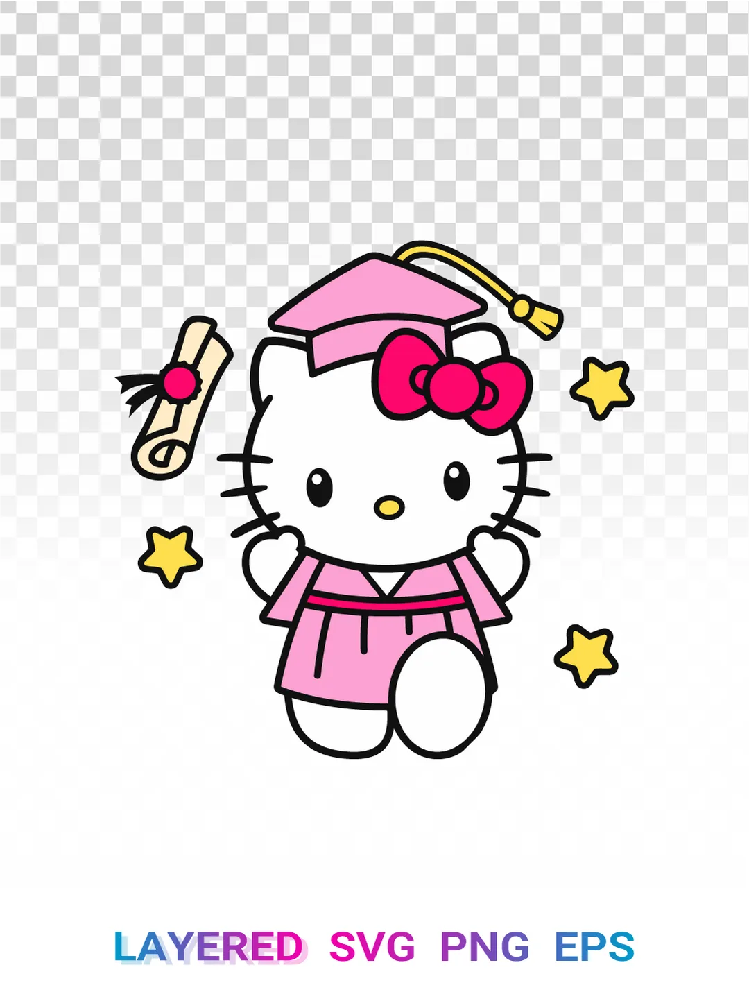 The Ultimate Cute Hello Kitty Graduate Design for Class of 2025 Senior ...
