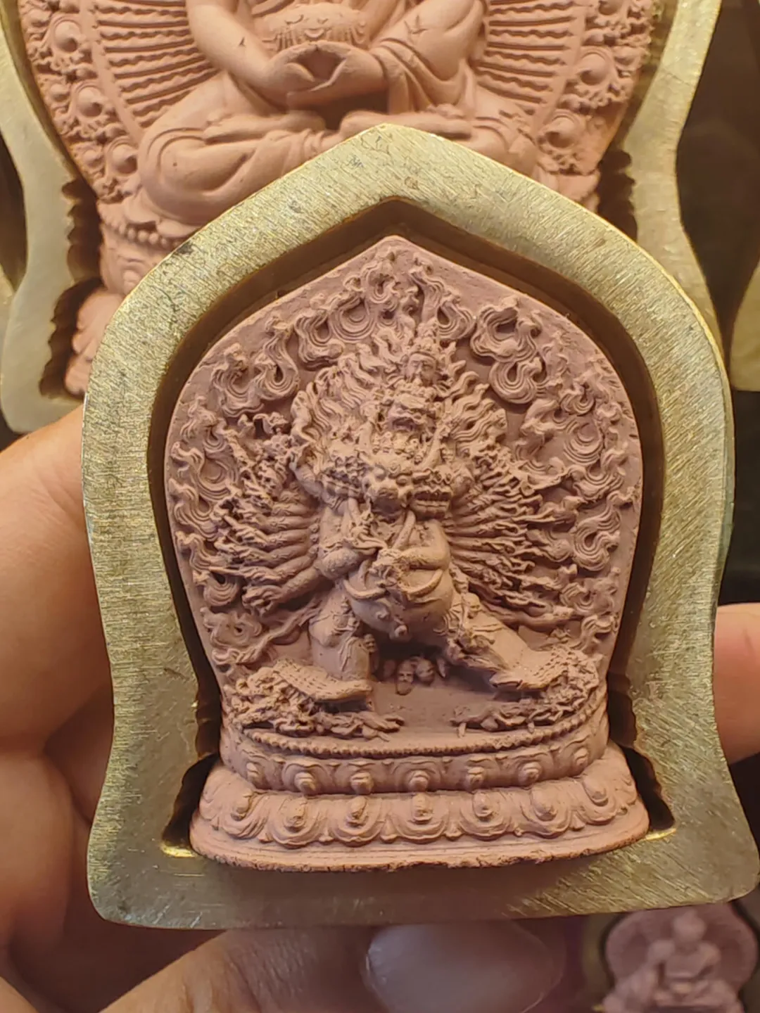 Yamantaka - Ekavira Vajrabhairava Tsa Tsa Mold - 5cm Height: Tibetan ...