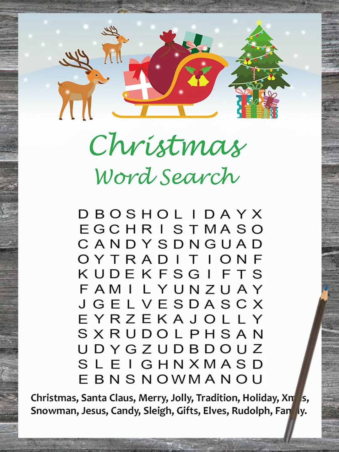 Christmas party games,Christmas Word Search Game Printable,Santa ...