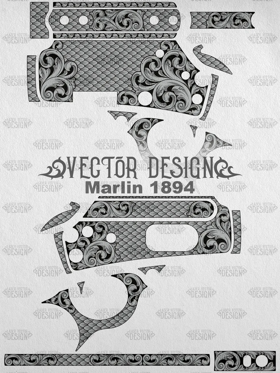 VECTOR DESIGN Marlin 1894 Snake scales and scrolls