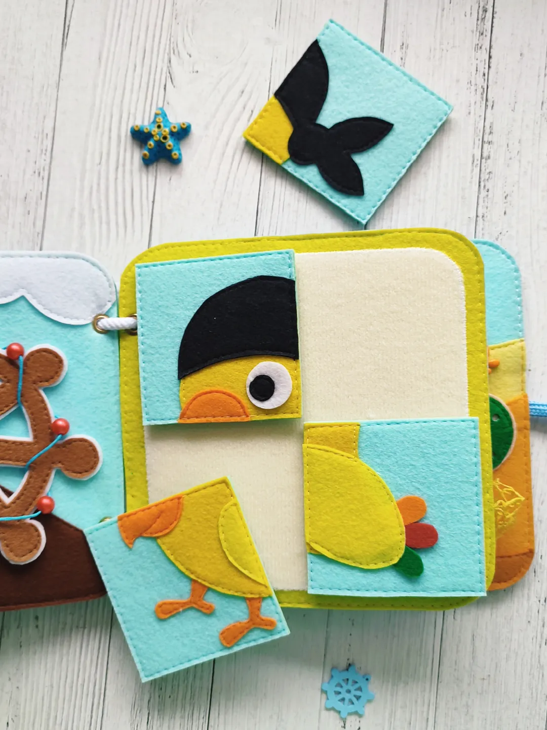 Pirate Quiet book toddler, Felt book baby, Montessori Busy book