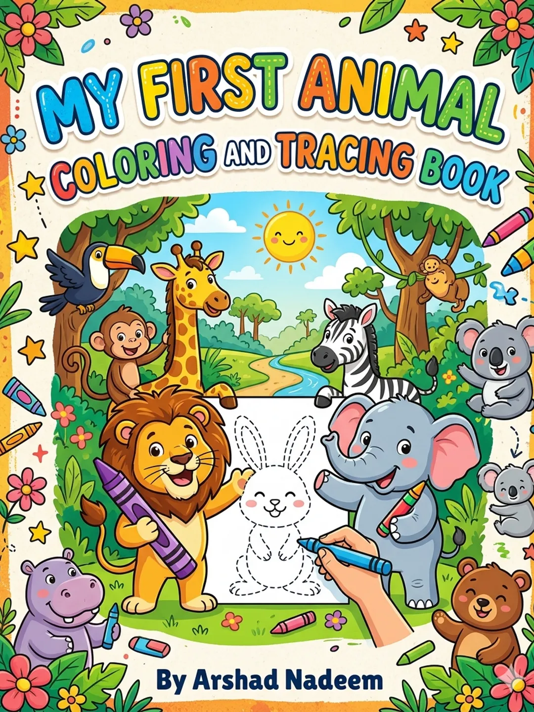 Animal Coloring and Tracing Book for Toddlers | Preschool Learning ...