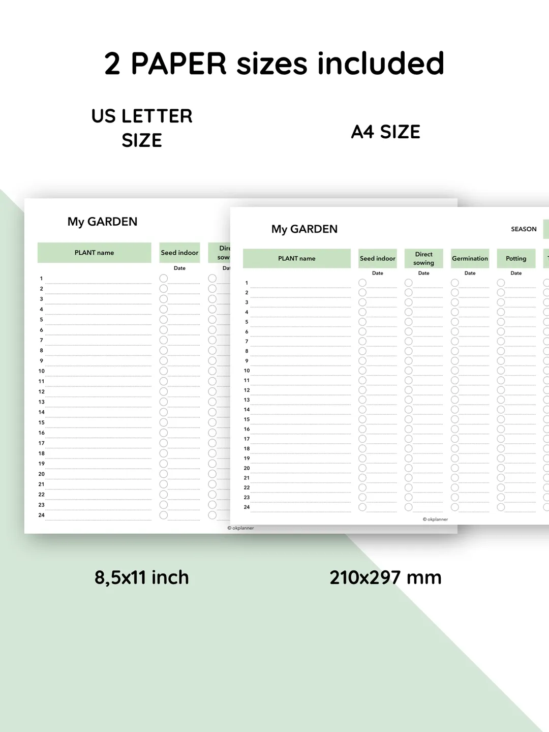 Printable Seeding Checklist. Greenhouse planting tracker Garden ...