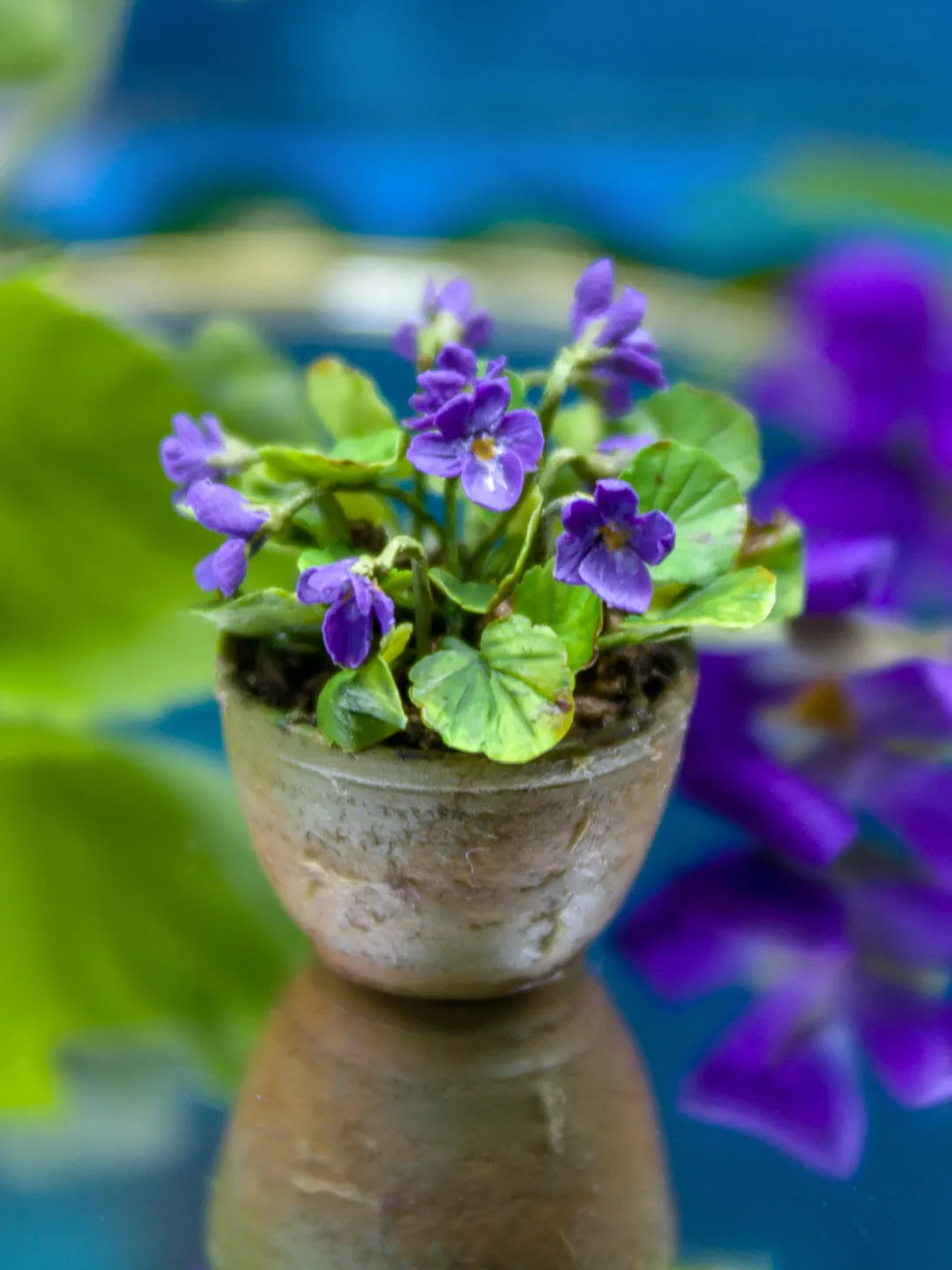 TUTORIAL Miniature wild pansies with air dry clay