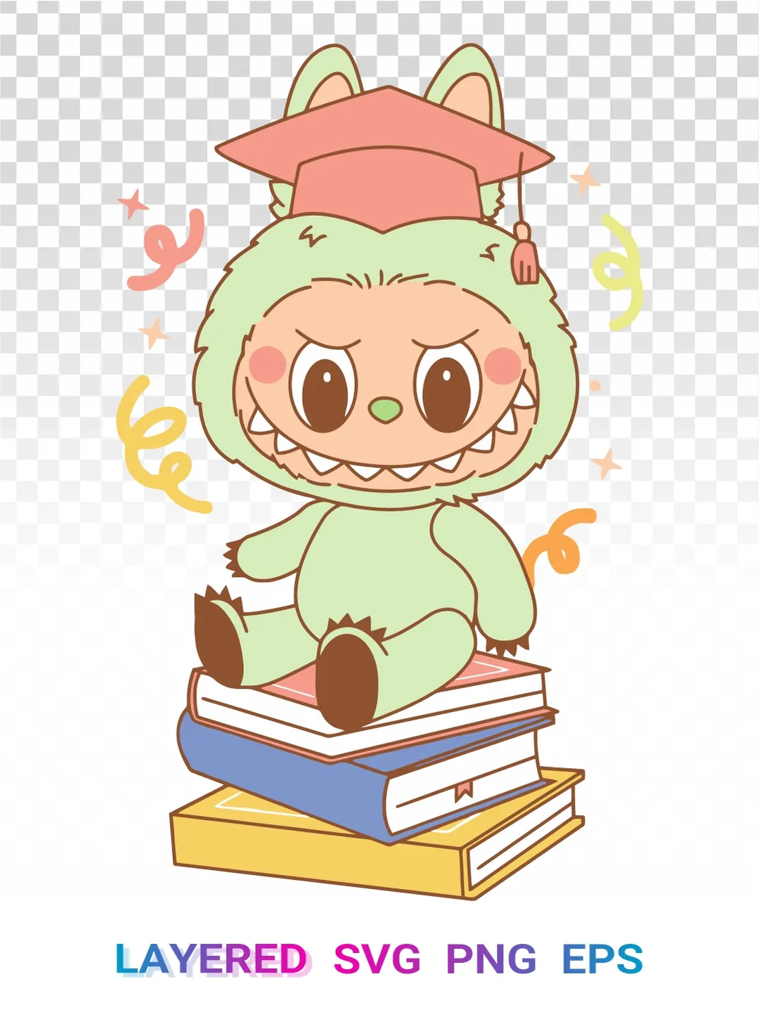 Labubu SVG, The Monsters Face PNG, Pop Mart Clipart Cricut