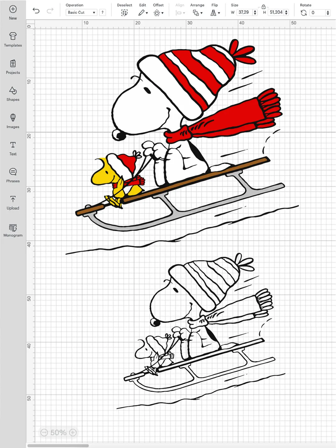 The cutest Snoopy and Woodstock sledding scene for festive DIY family ...