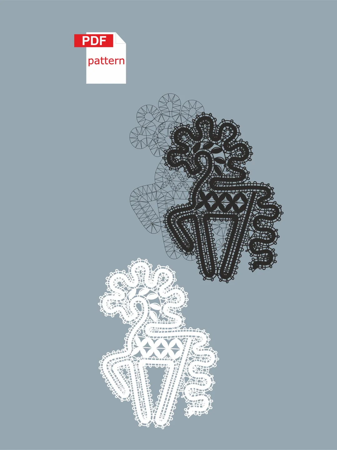 Bobbin lace Souvenir pattern Printable PDF pattern