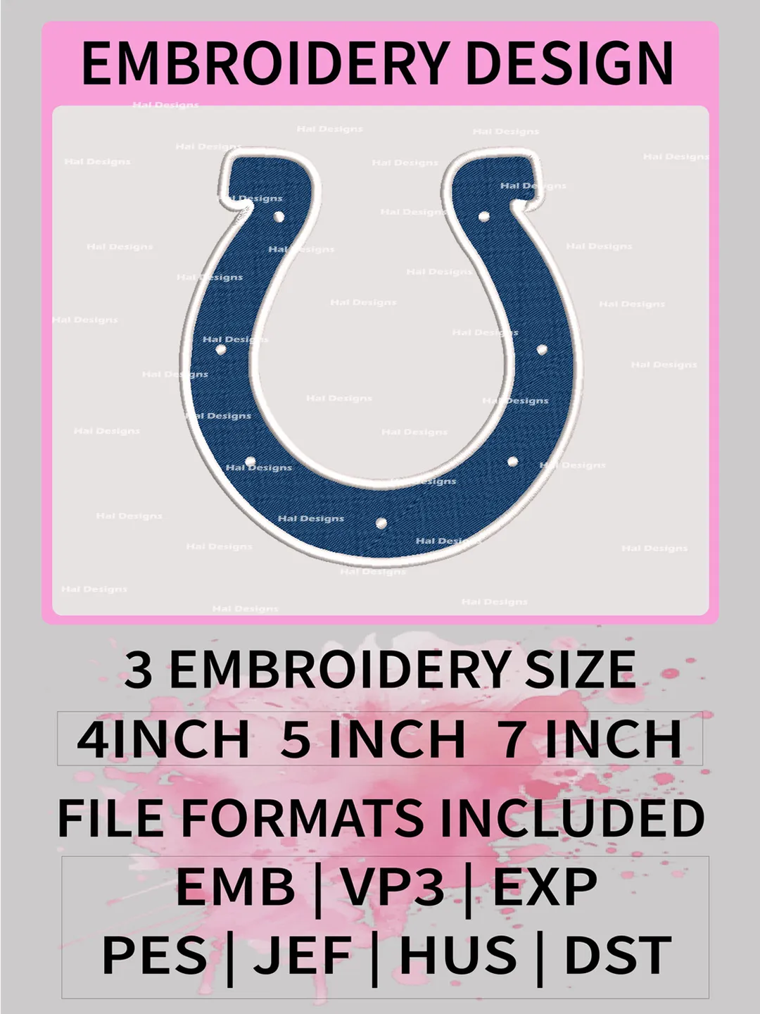 Indianapolis Colts Embroidery Files, NFL Logo Embroidery Designs, NFL ...