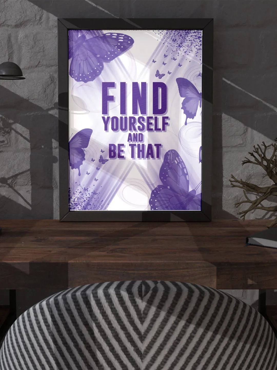 Find Yourself and Be That Printable Wall art, Motivational Quotes ...