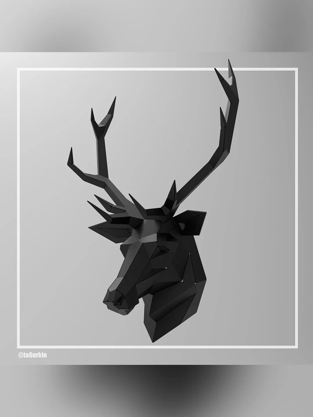 Welding Project Plans Drawings Deer Head (DXF, PDF)
