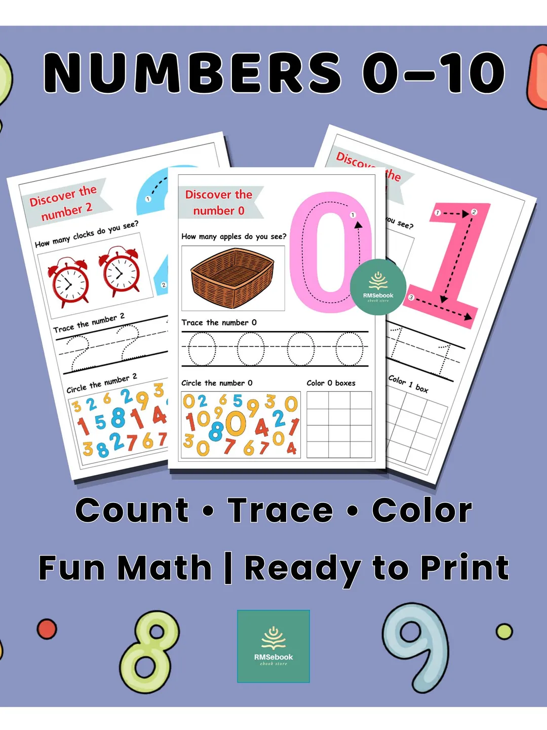 Numbers 1–20 Worksheets for Kids | Count, Trace & Color Activities ...