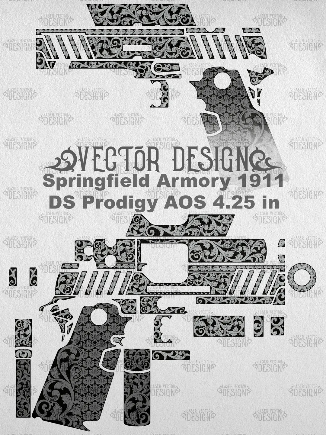 VECTOR DESIGN Springfield Armory 1911 DS Prodigy AOS 4.25 in Scrollwork
