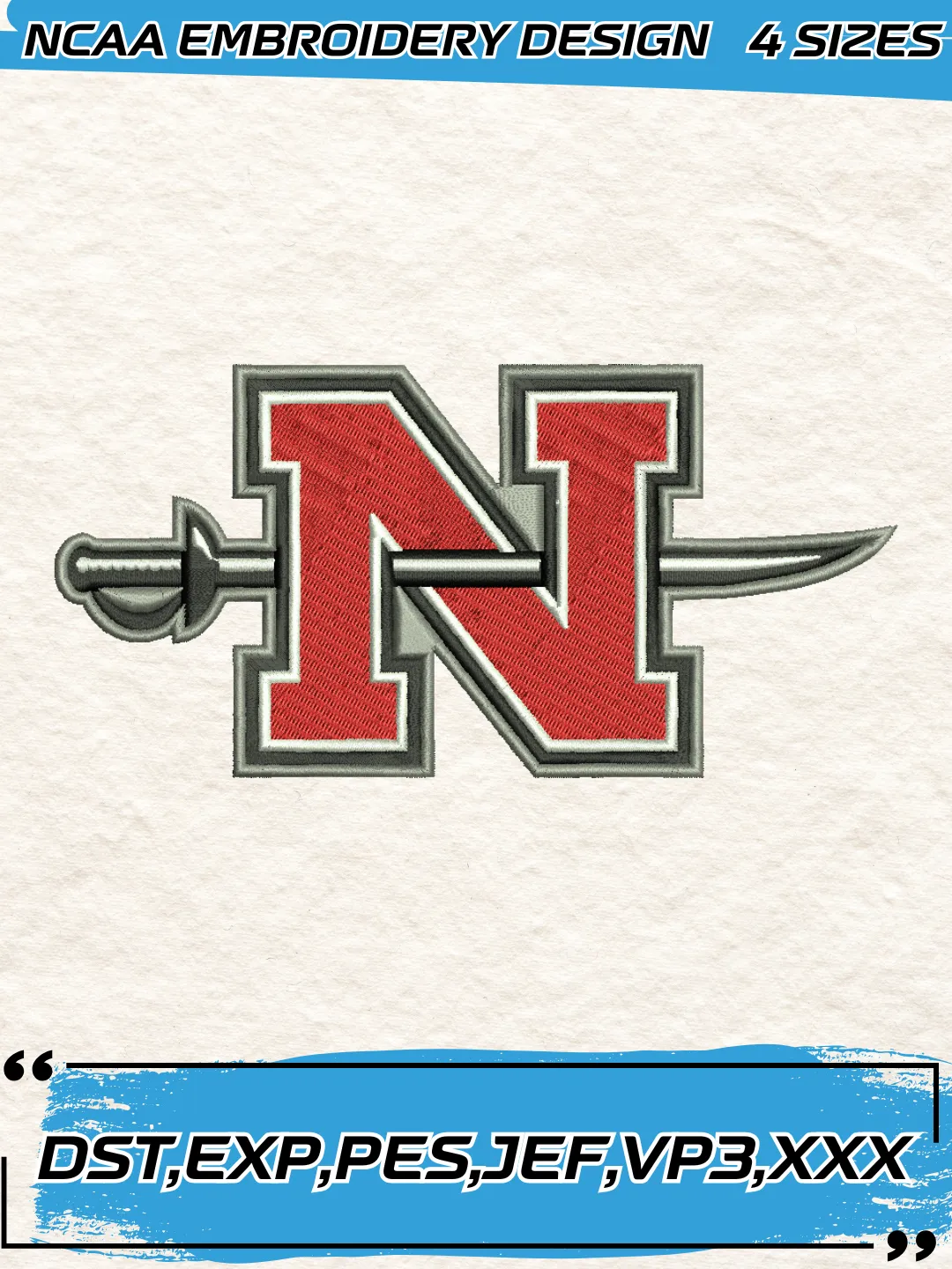 Nicholls State Colonels Logo Embroidery Design,NCAA Logo Embroidery ...