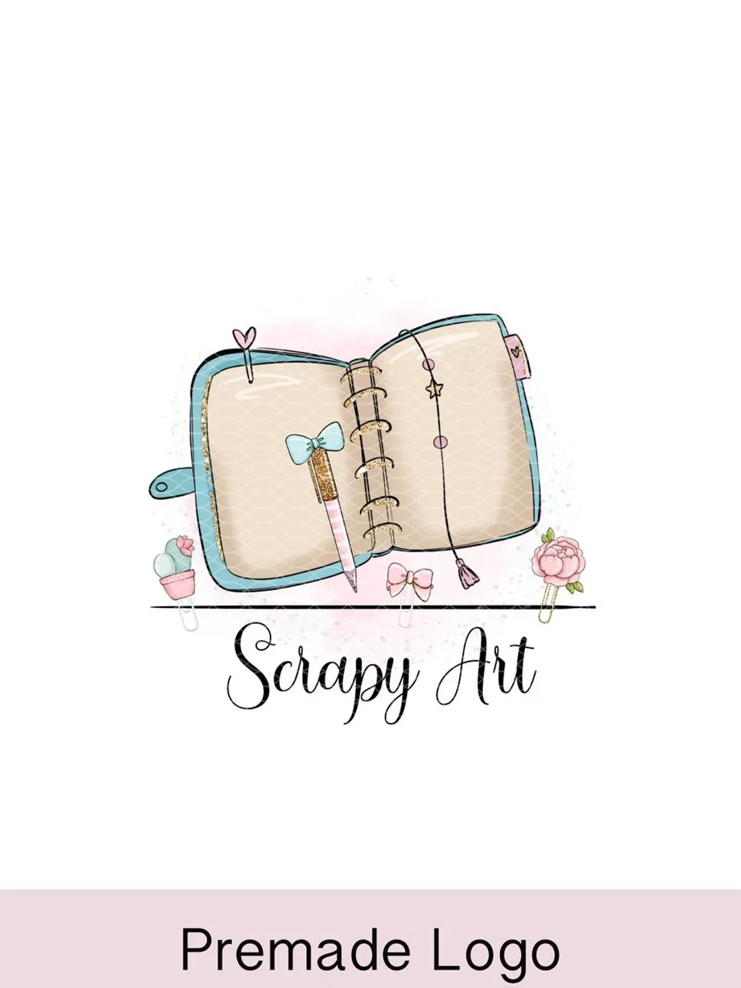 Beauty Craft Logo, Scrapbook logo, Scrapbooking Logo, Girl Character ...