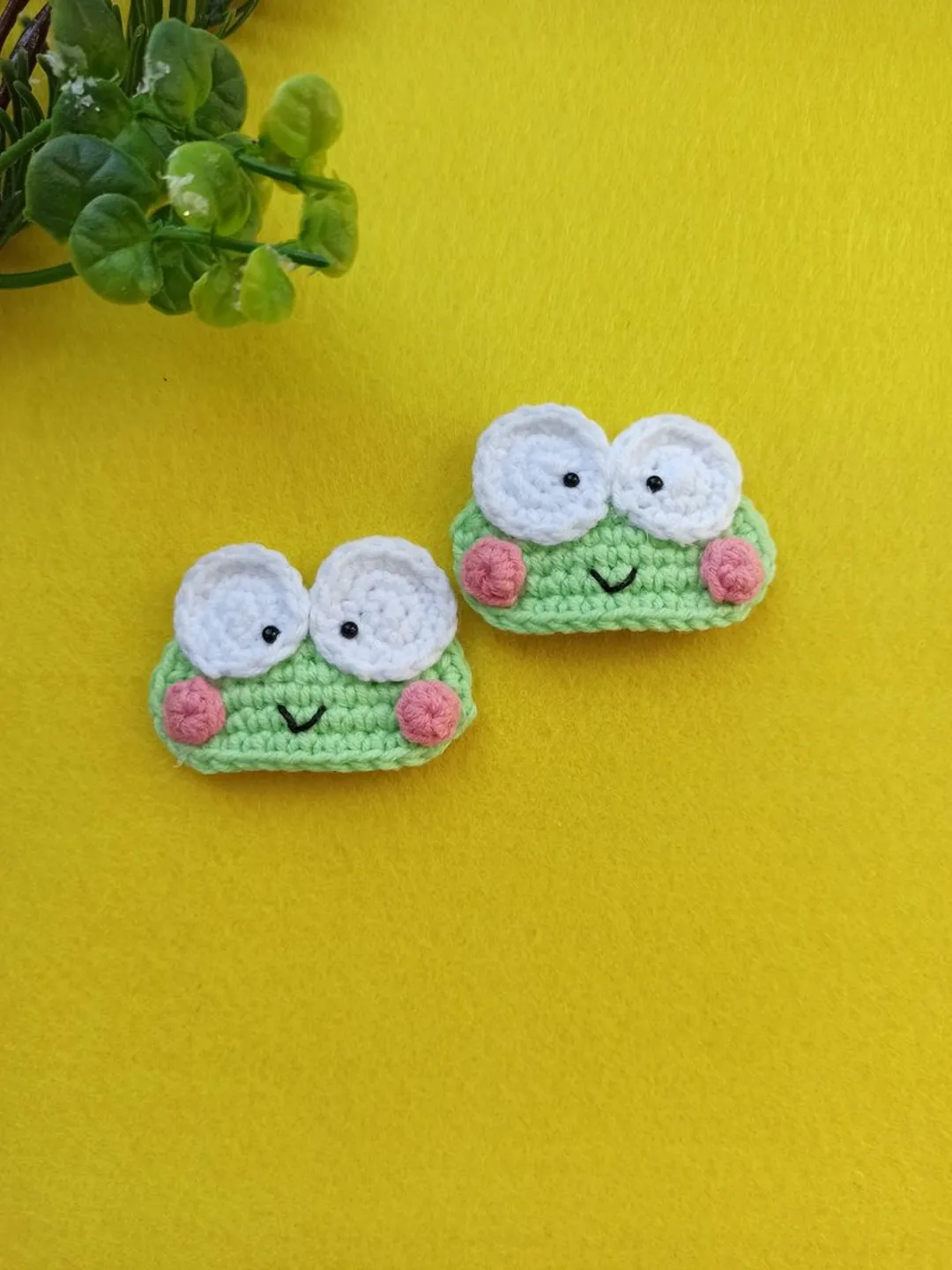 Children hairpin frogs kawaii,hair ornament,crochet hairpin for girl,