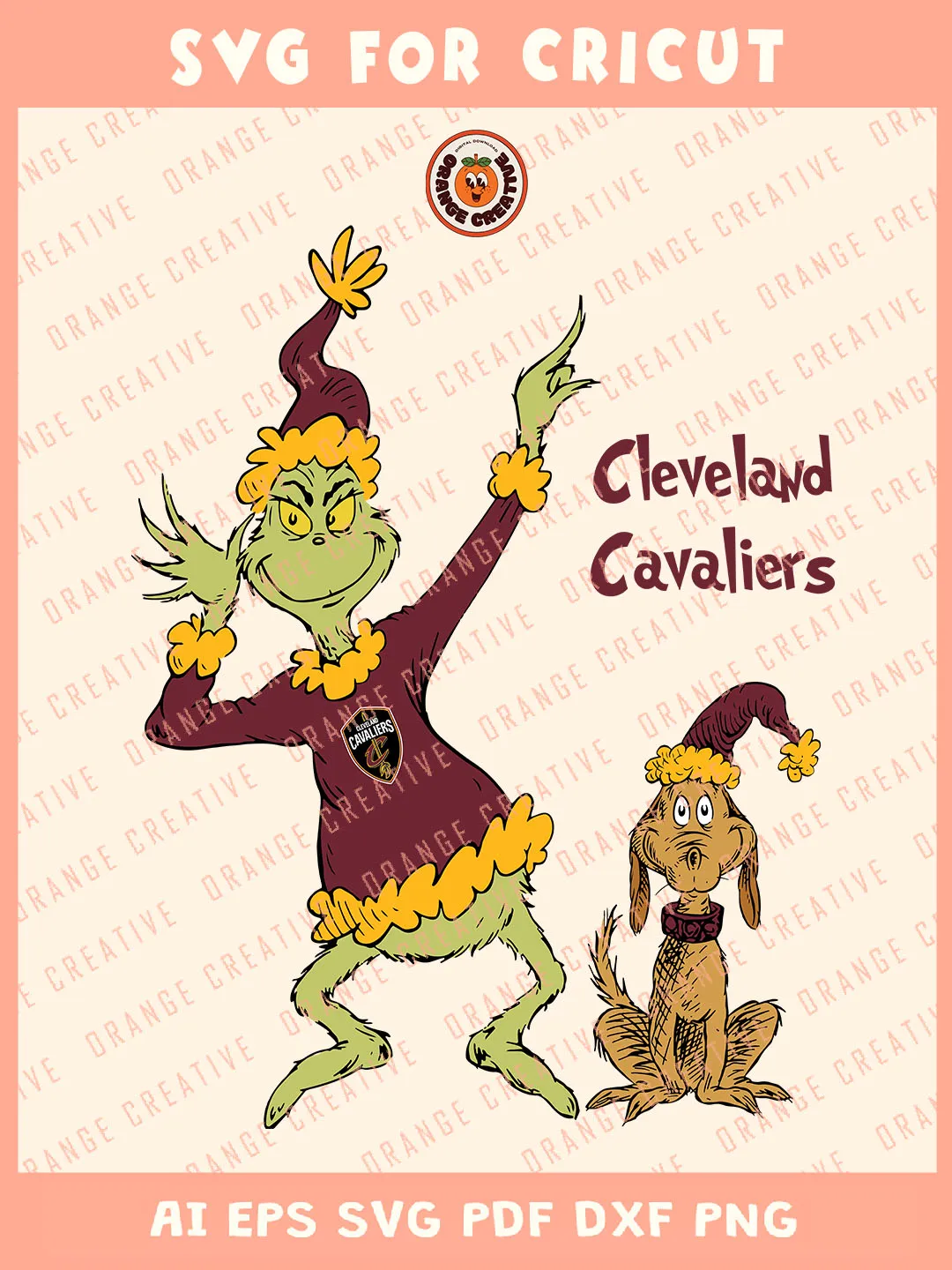 NBA Cleveland Cavaliers x Grinch Svg Files, Grinch Svg Designs, NBA Cleveland Cavaliers Team SVG ...