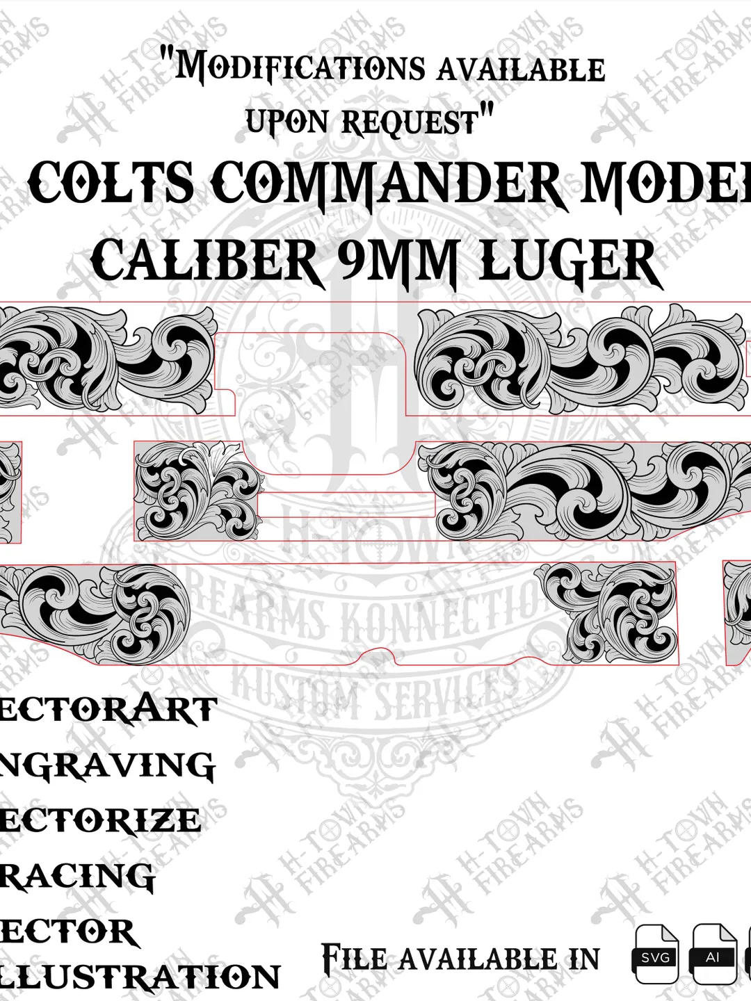 Colt Commander Automatic sires 80 Scrollwork