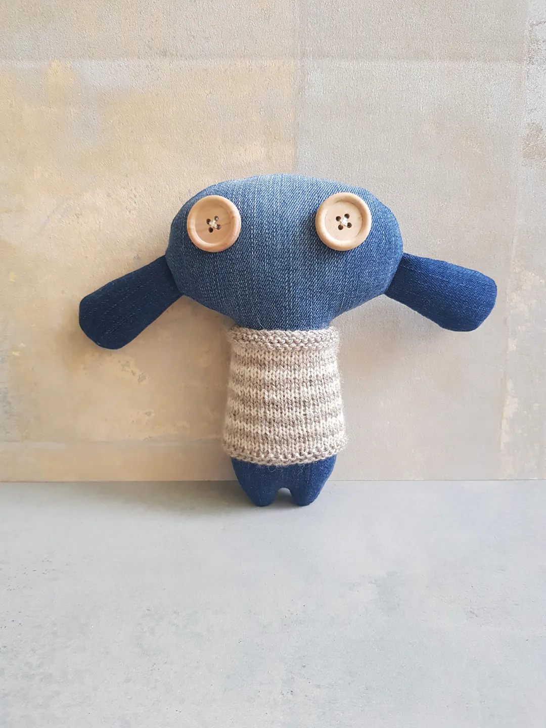 Cute denim Bunny pattern pdf for sewing and knitting, digital tutorial ...