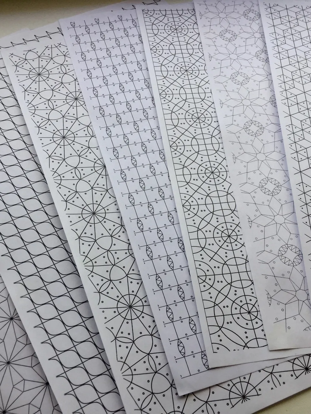 Bobbin lace Background PDF pattern lattices Set of 10 sheets