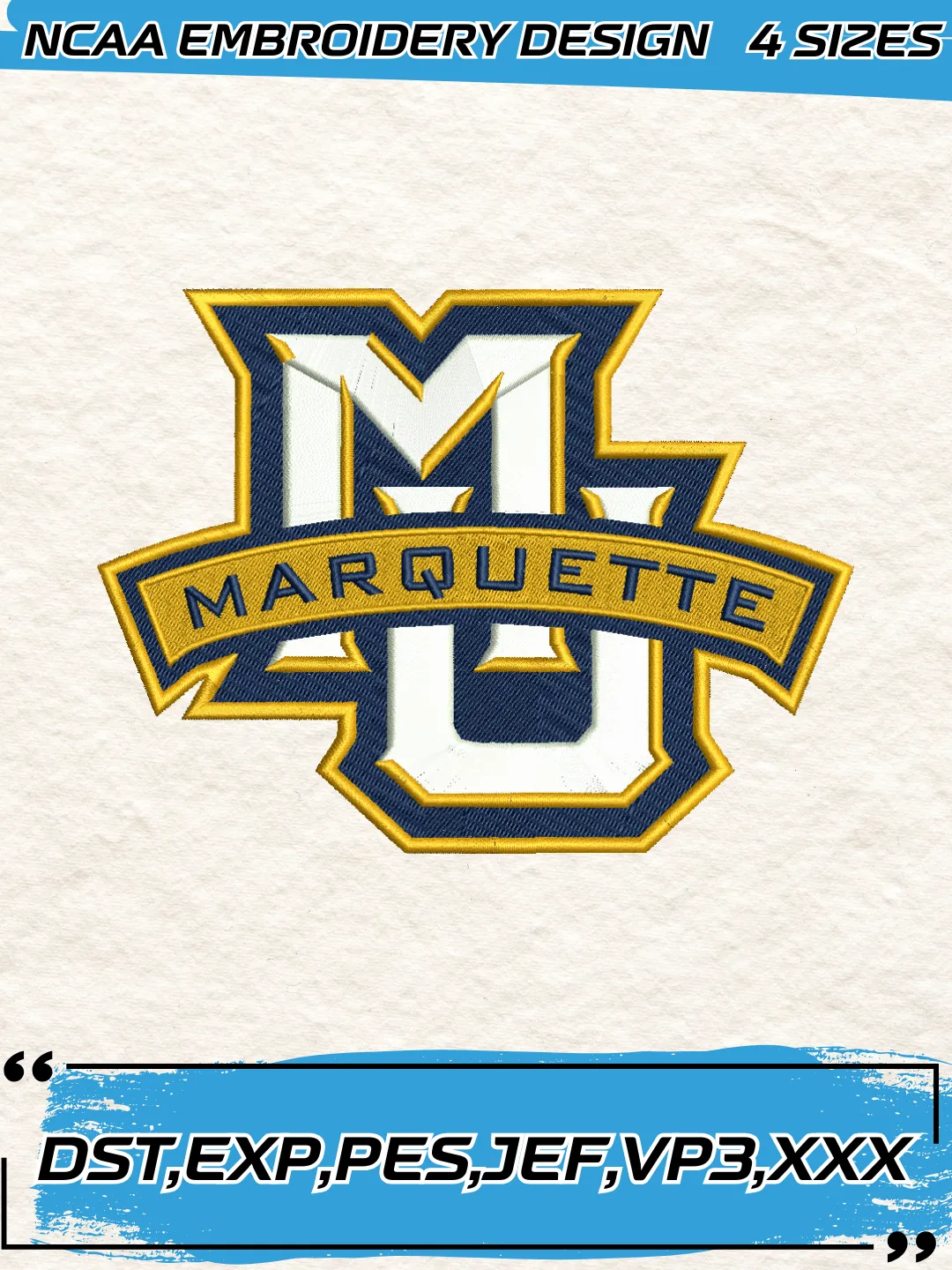 Marquette Golden Eagles Logo Embroidery Design,NCAA Logo Embroidery ...