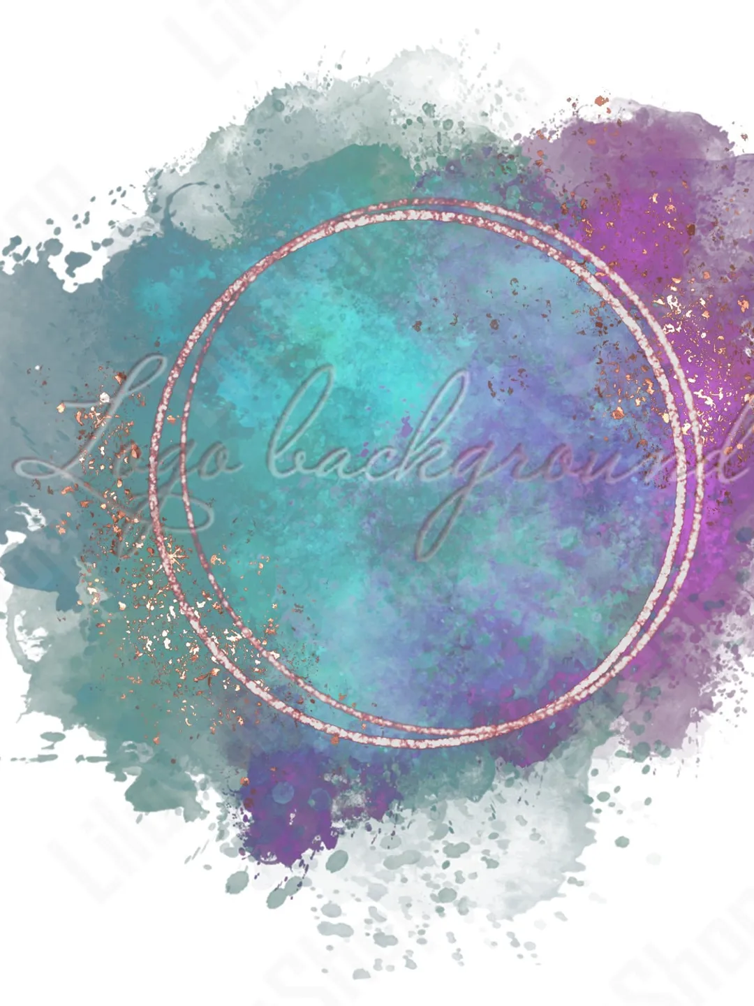 Purple, Turquoise & gold logo design Purple gold confetti logo Purple ...