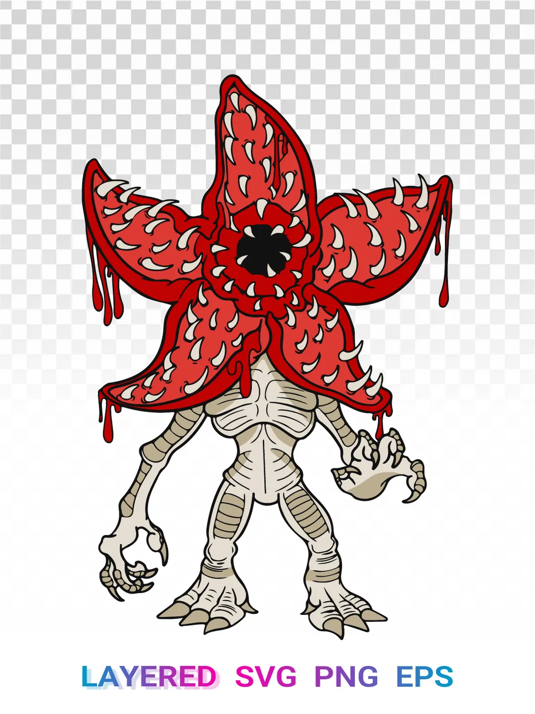 Demogorgon SVG, Stranger Things PNG, Monster Clipart