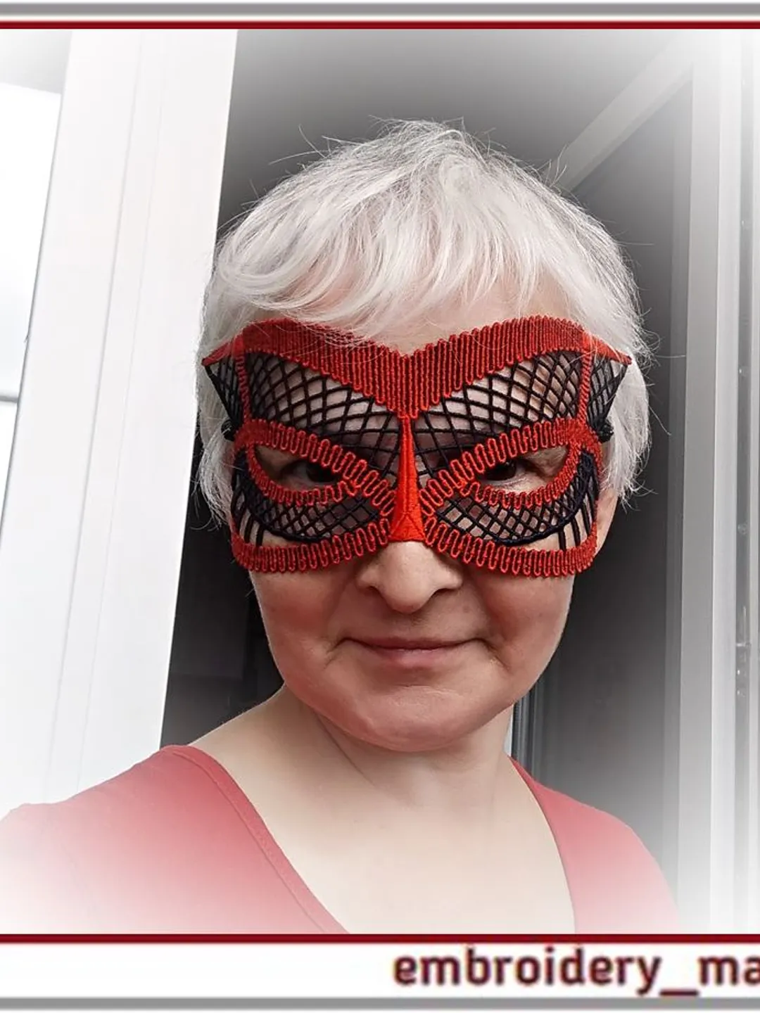 FSL embroidery design lace masquerade mask 2