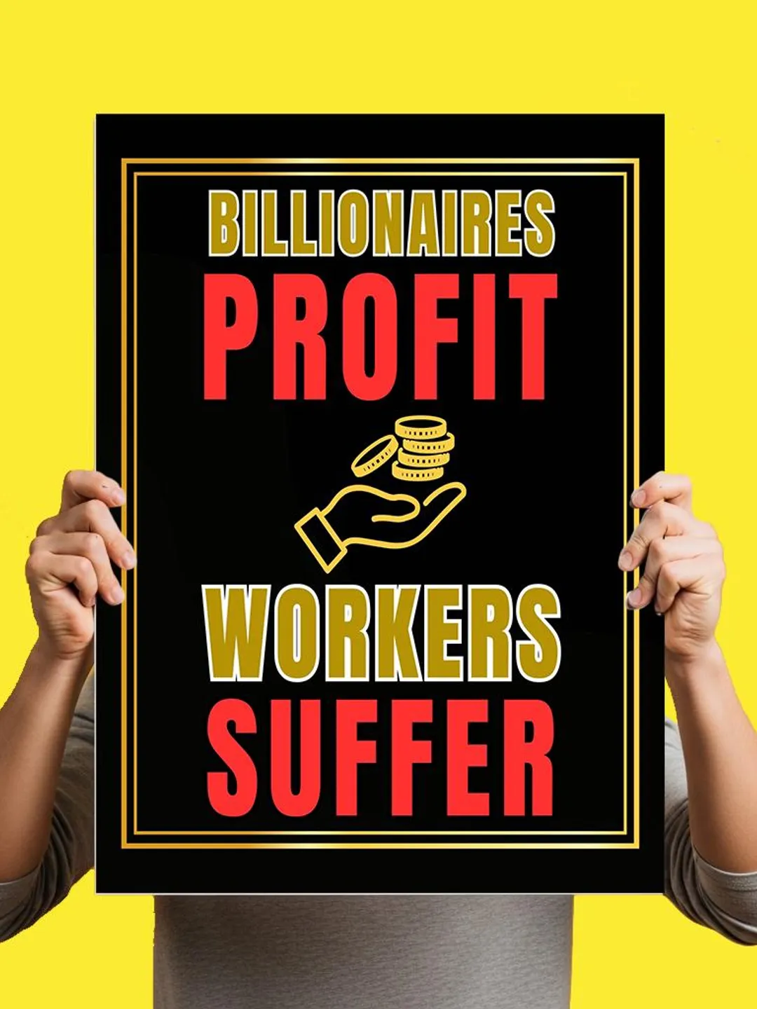 Billionaires Profit Workers Suffer PNG | Anti Capitalist Shirt Design ...